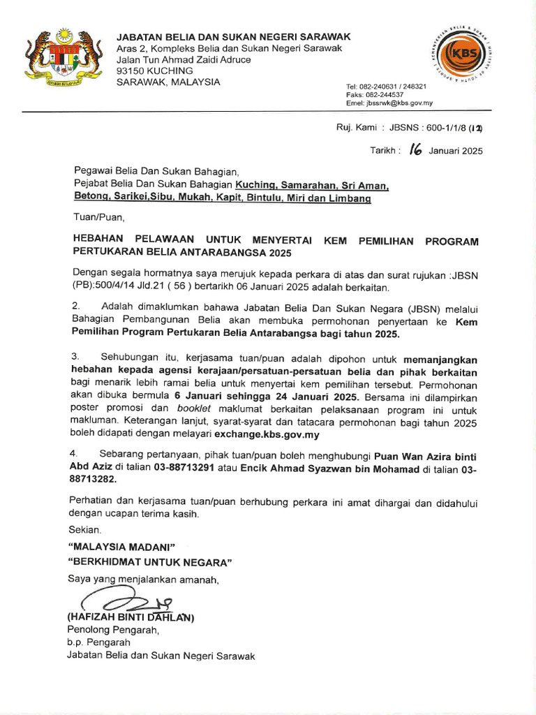 Pertukaran Belia Antarabangsa 2025 | PDF