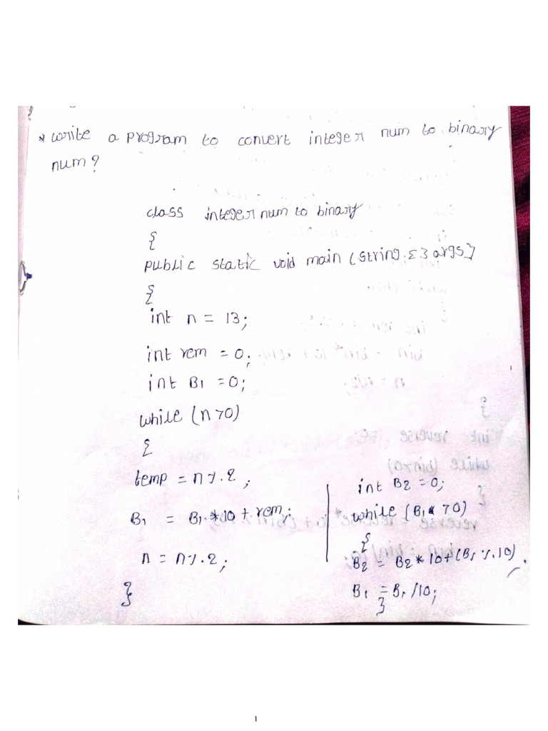 Integer to Binary | PDF