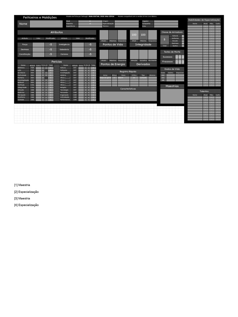Cópia de Cópia de Cópia de Ghoul tank - Ficha Pessoal | PDF