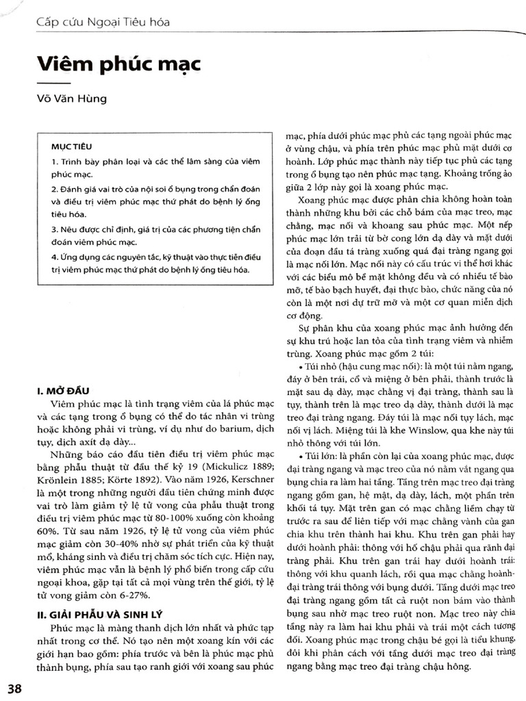 Viem phuc mac from Cấp cứu ngoại khoa Tiêu hóa | PDF