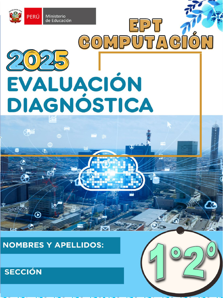 1º 2º Vi Prueba Diagnóstica Ept Computacion - 2025 | PDF | Informática | Ingeniería Informática