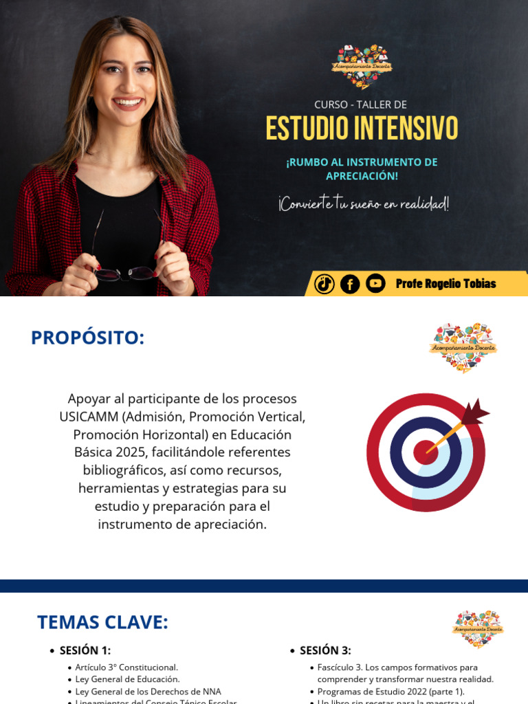 2025 Estudio Intensivo Brochure - 2 | PDF | Maestros | Aprendizaje