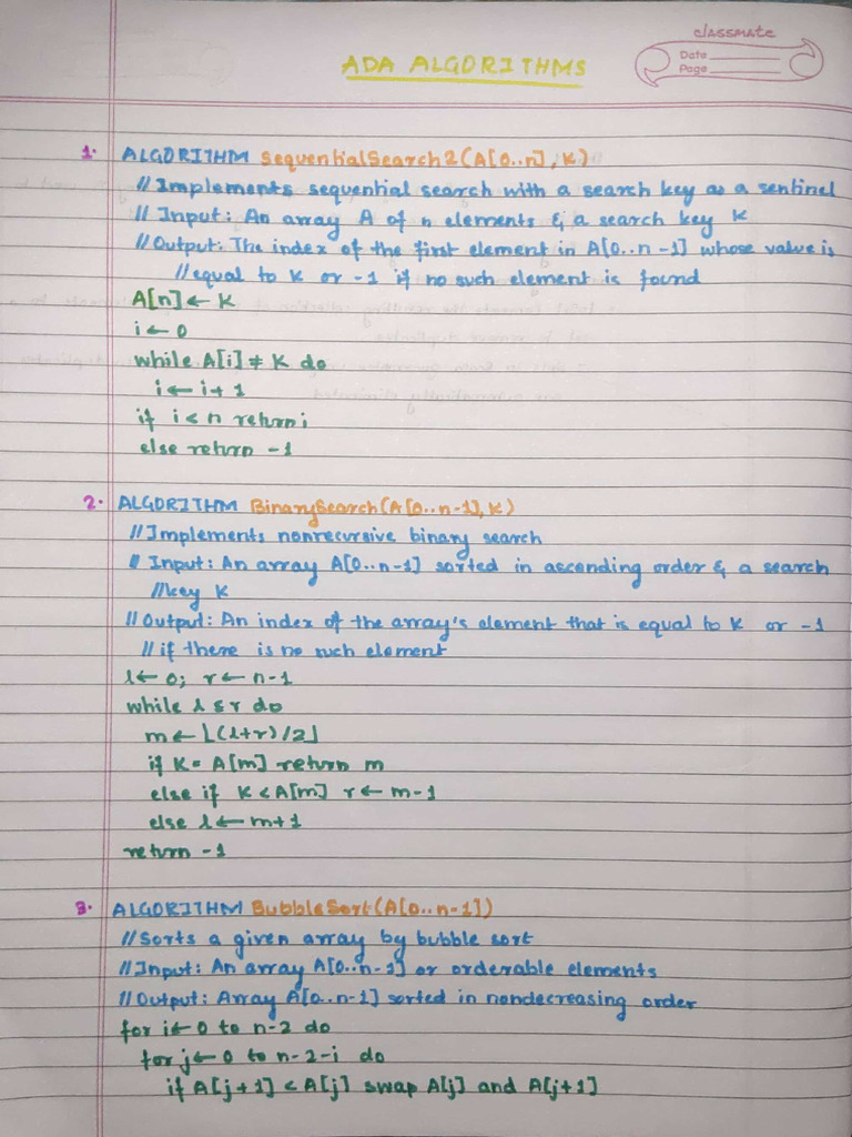 Analysis and design of algorithms | PDF