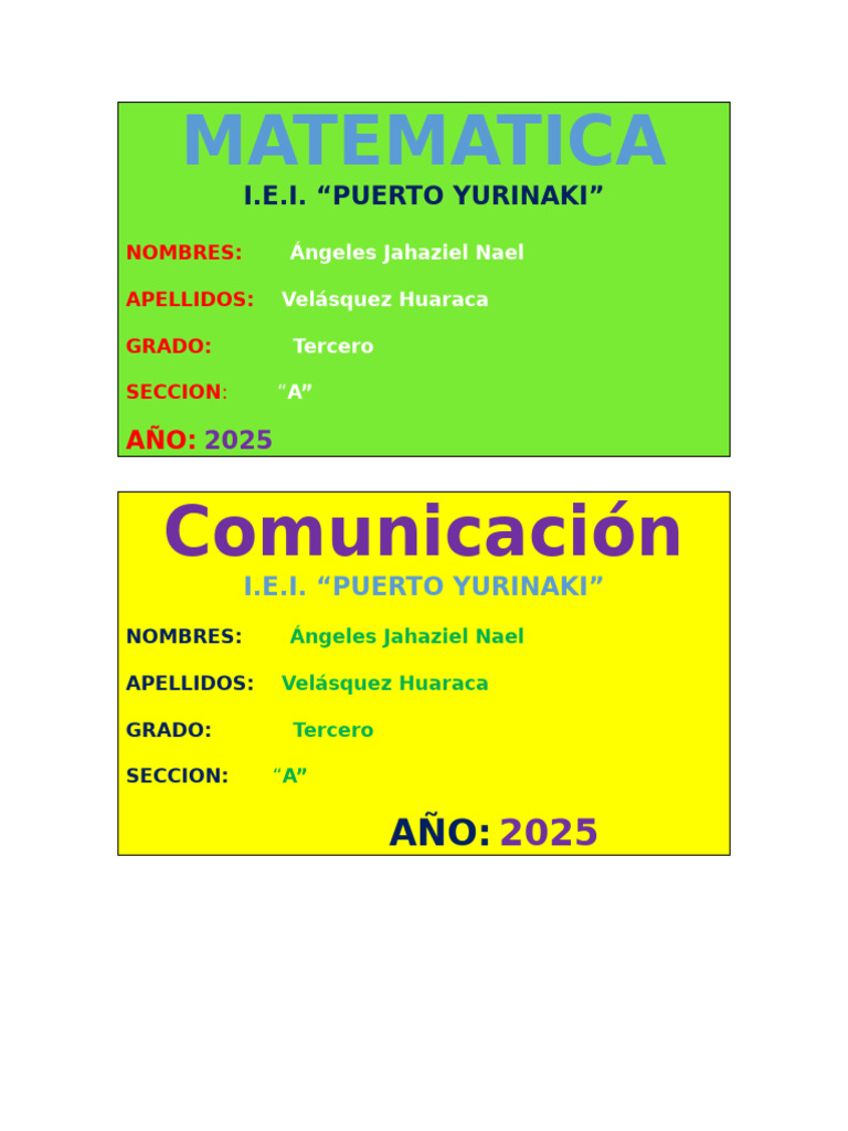 Informe Académico Tercer Grado 2025 | PDF