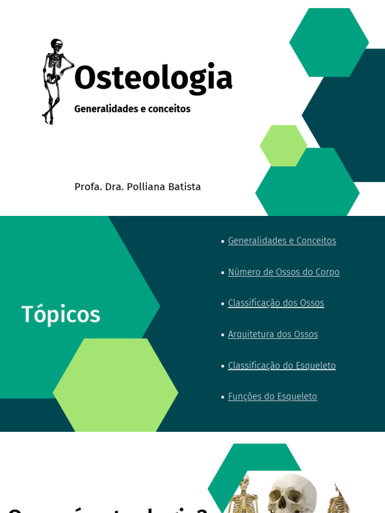 Fundamentos da Osteologia Humana | PDF | Osso | Esqueleto