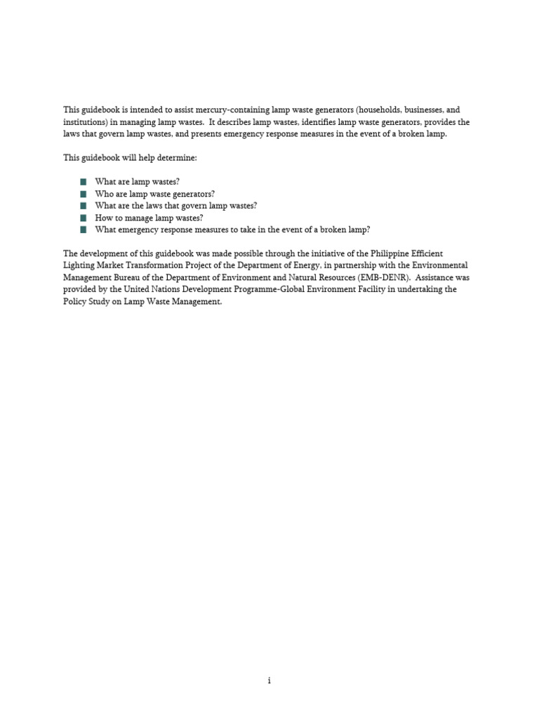 LWM Guidebook_final | PDF | Waste | Mercury (Element)