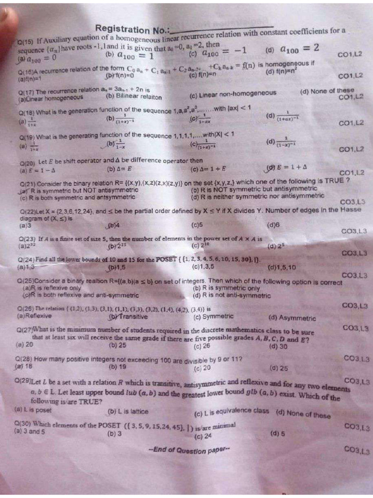 Mth401 Mte Pyq's [by Alfa] | PDF