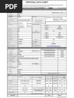CS Form No. 212 Personal Data Sheet Revised | PDF