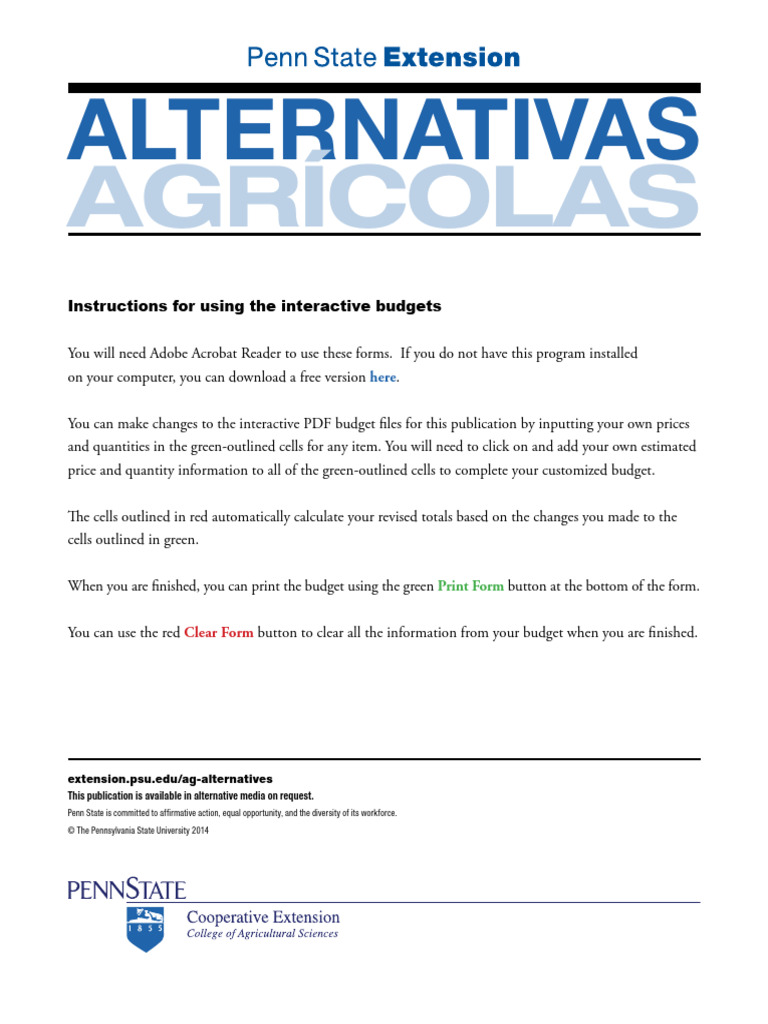 Sweet Corn Budget S Early Season | PDF | Agricultura