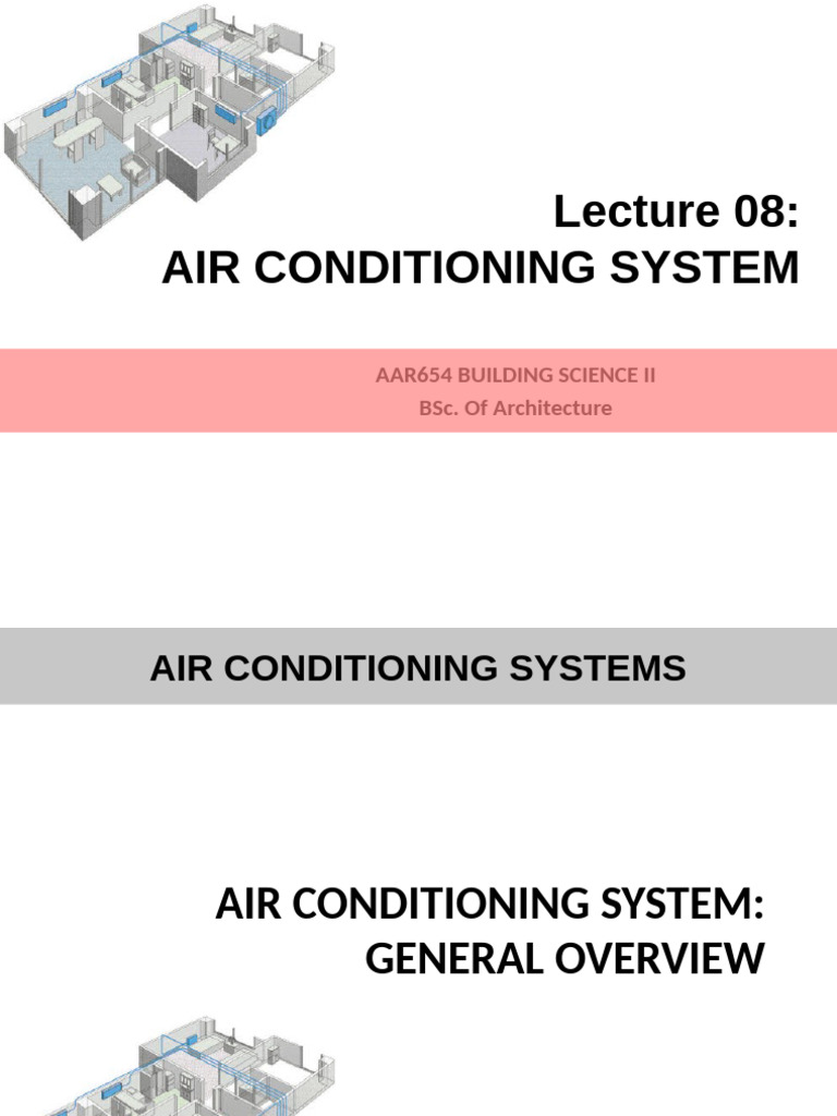 Overview of Air Conditioning Systems | PDF | Air Conditioning ...