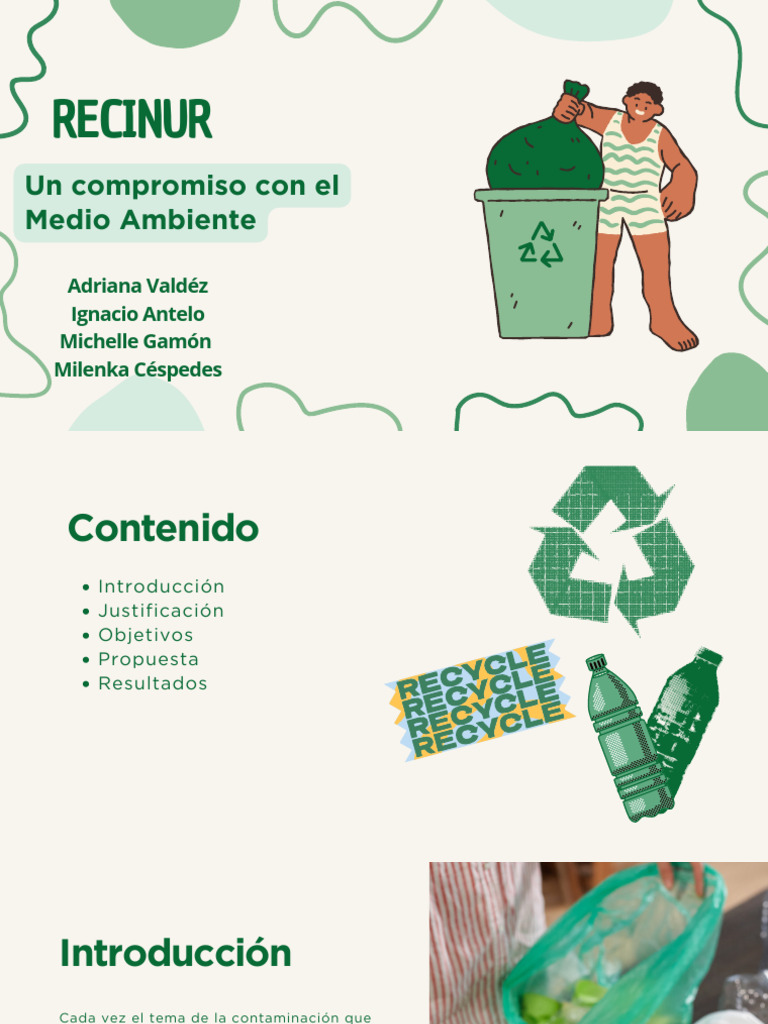 Presentación Reciclaje y Medio Ambiente Ilustrado Verde | PDF ...