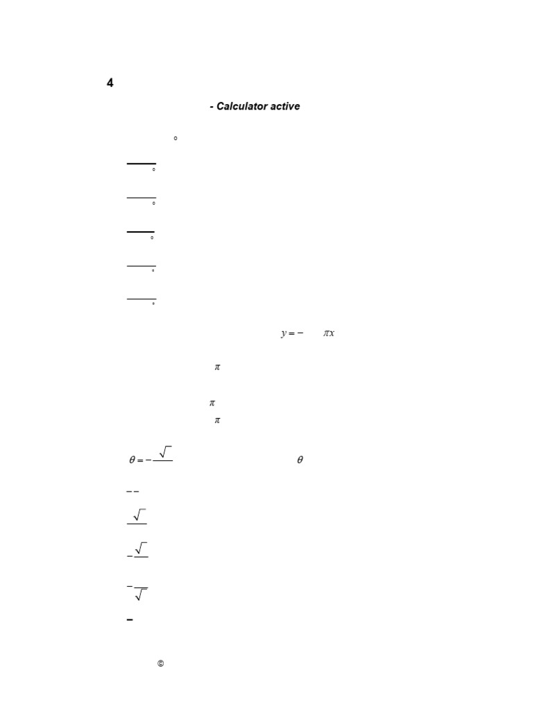 Circular Functions Test 4 | PDF | Trigonometric Functions | Mathematics