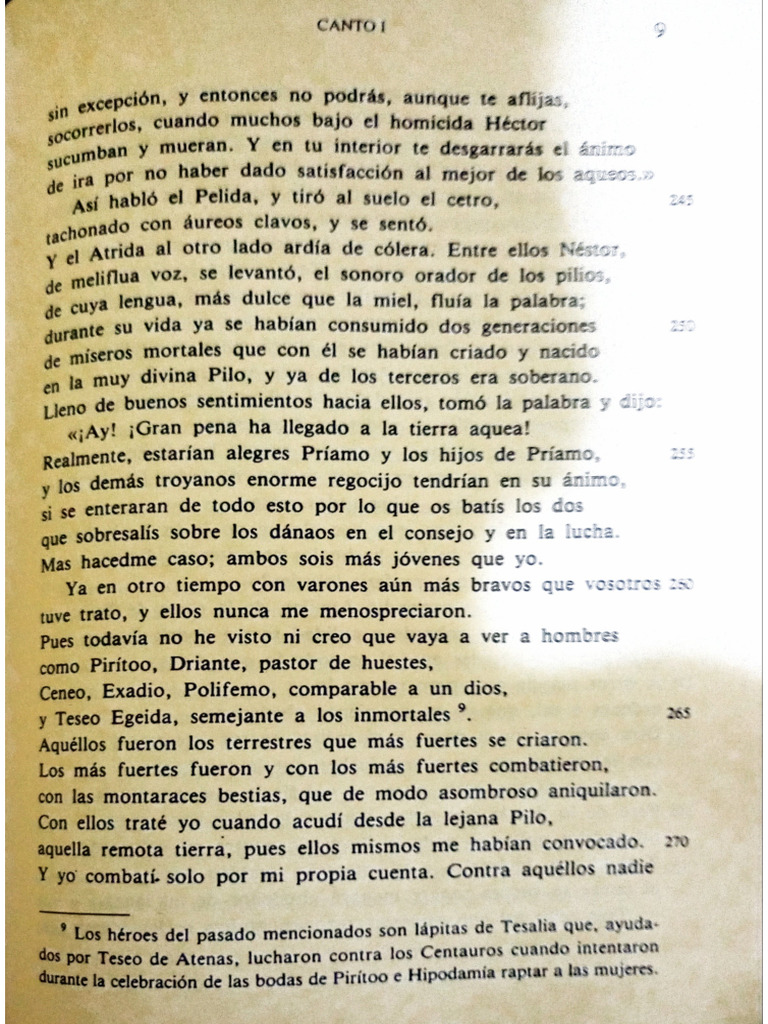 Tercera Pagina de La Iliada | PDF