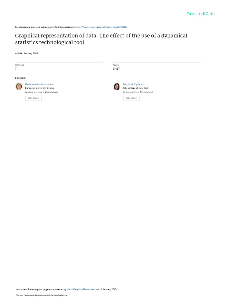 Graphical Representation of Data The Effect of The | PDF | Reading Comprehension | Statistics