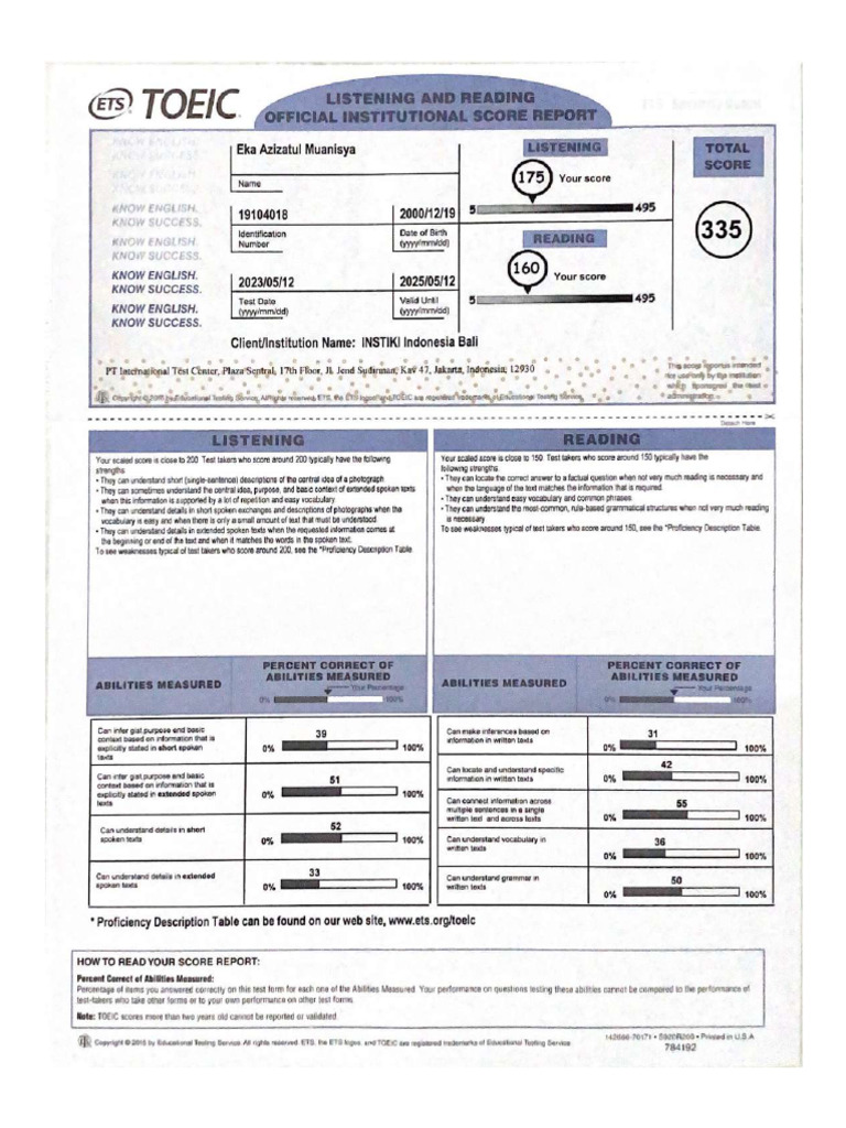 TOEIC | PDF