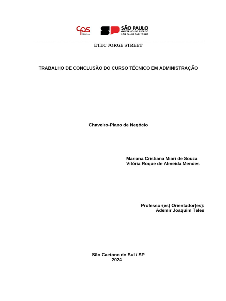 Plano de Negócio: Chaveiro Rápido SP | PDF | Investimentos | Qualidade ...
