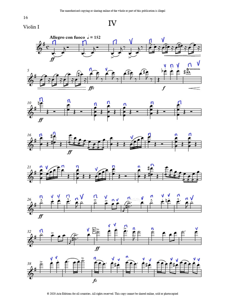 Violin I - Dvorak No. 9 | PDF