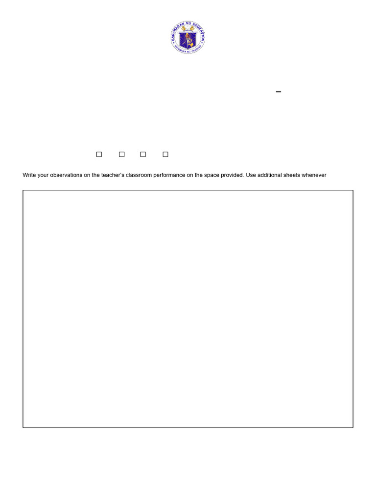 Annex C-7_COT Observation Notes Form | PDF