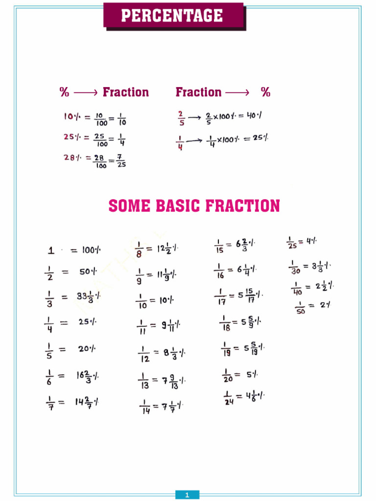 Percentage Notes 12-03 | PDF