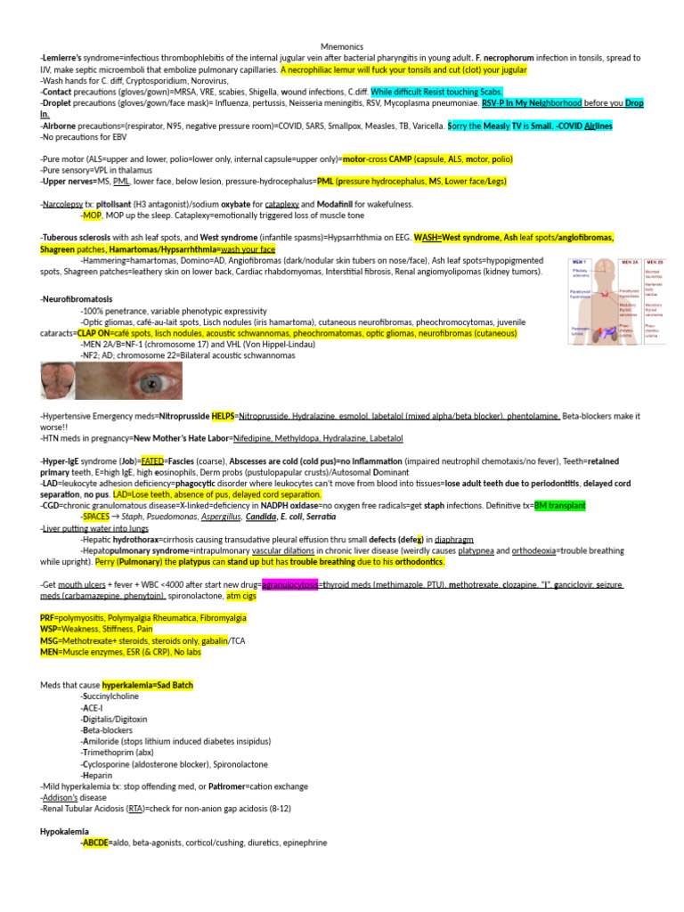 Mnemonic S | PDF | Hepatitis B | Pneumonia