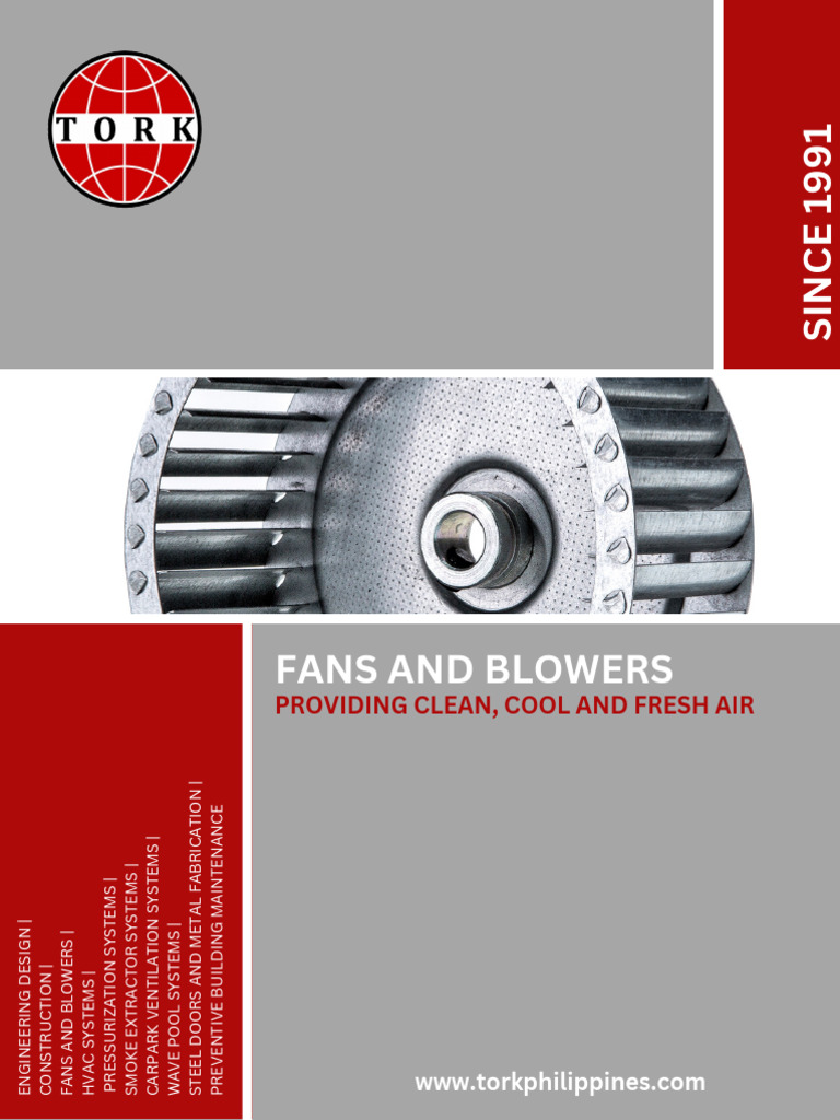 Fans and Blowers for Ventilation Systems | PDF | Duct (Flow) | Equipment