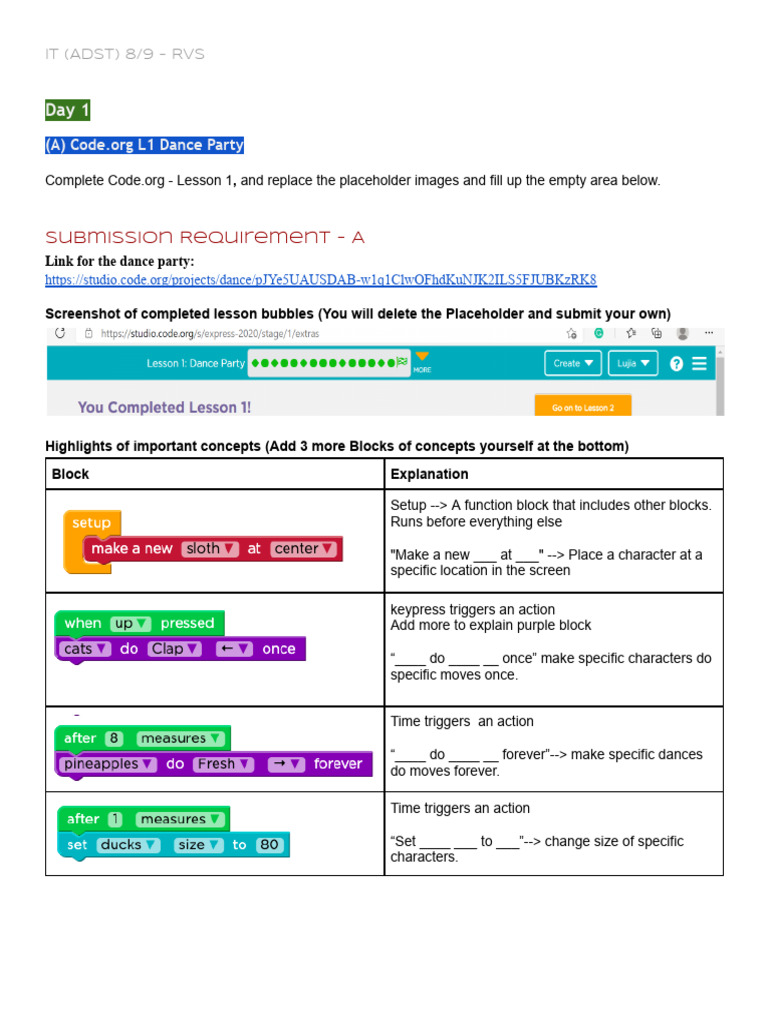 ADST Code - Org Dance Party Submission | PDF | Computing