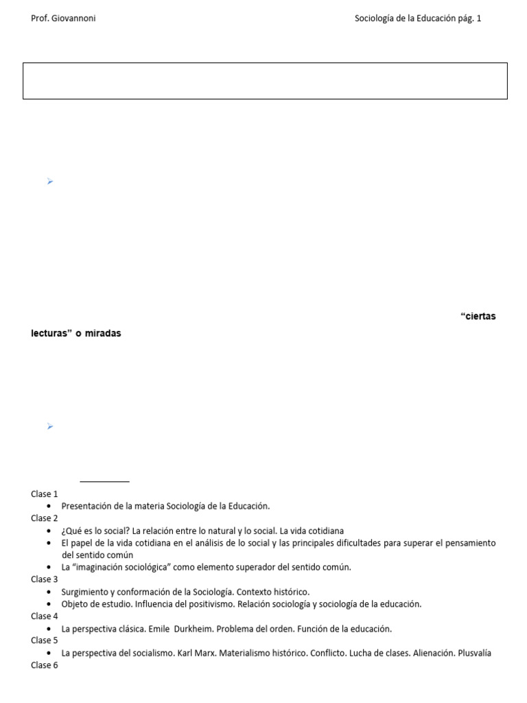 Clases Completas Sociolog-A - 2025 | PDF | Sociología | Sociedad