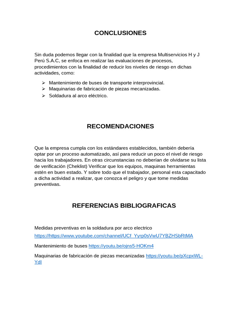 Conclusion Es | PDF
