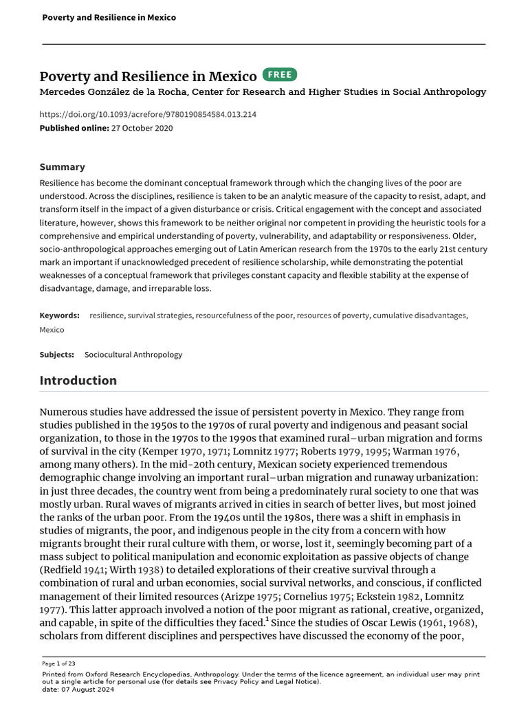 Semana 6 | PDF | Psychological Resilience | Ecological Resilience