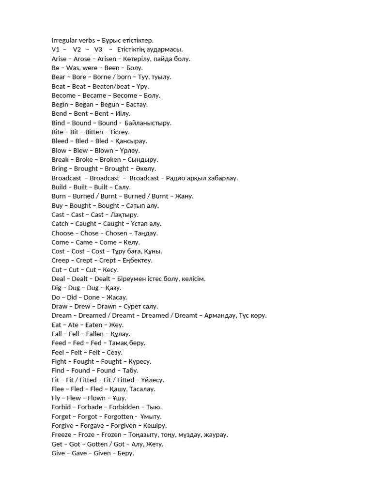 Verb Pdf