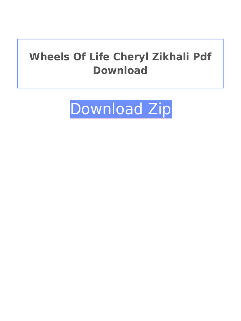 Wheels of Life by Cheryl Zikhali PDF Download | PDF