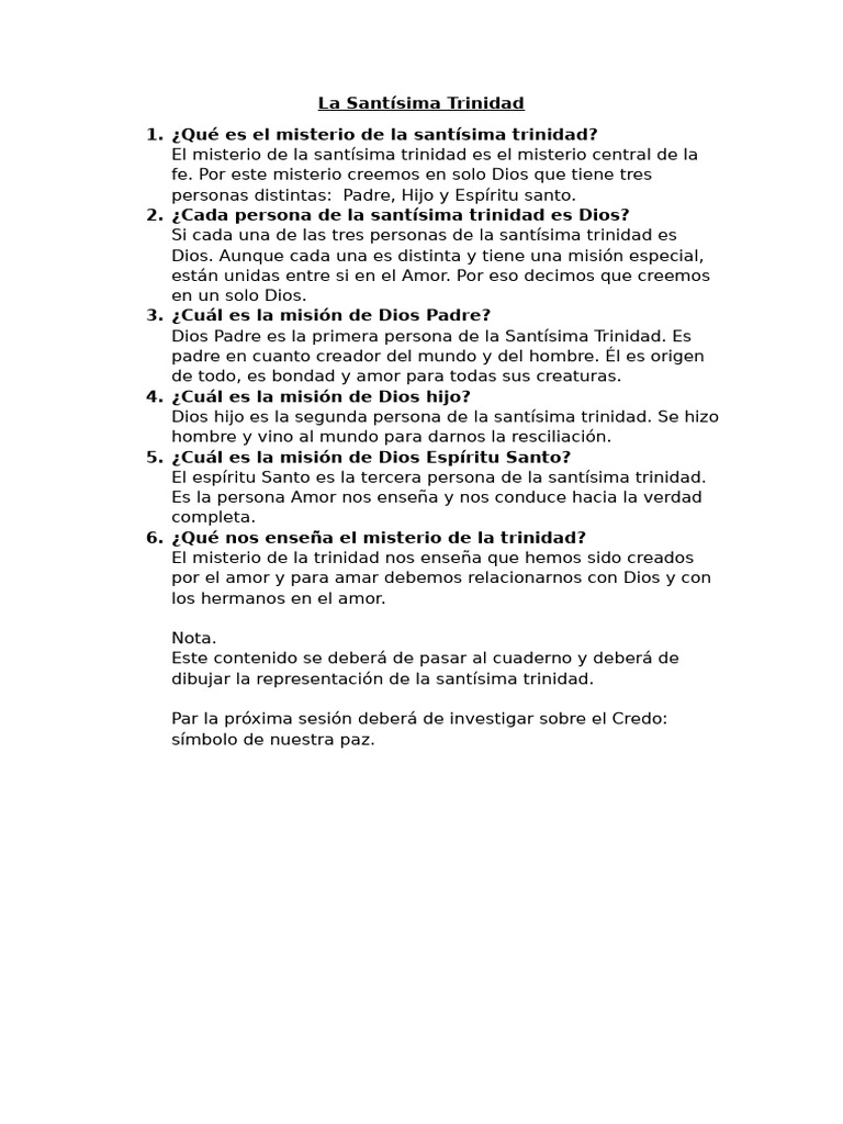 La Santisima Trinidad | PDF