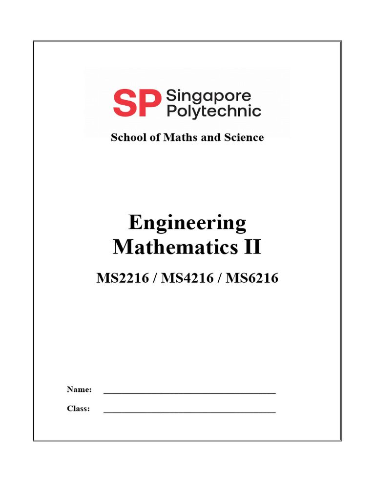EM2 Course Notes AY2425 S1 | PDF | Trigonometric Functions | Derivative