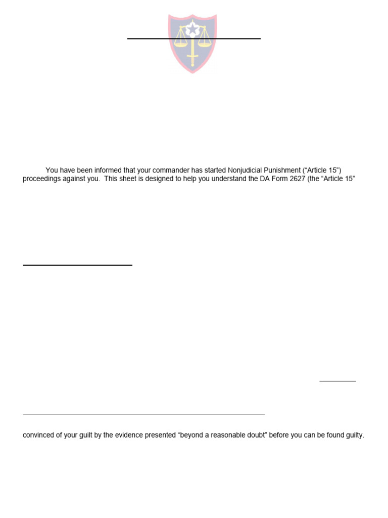 Understanding Article 15 Procedures | PDF | Justice | Crime & Violence