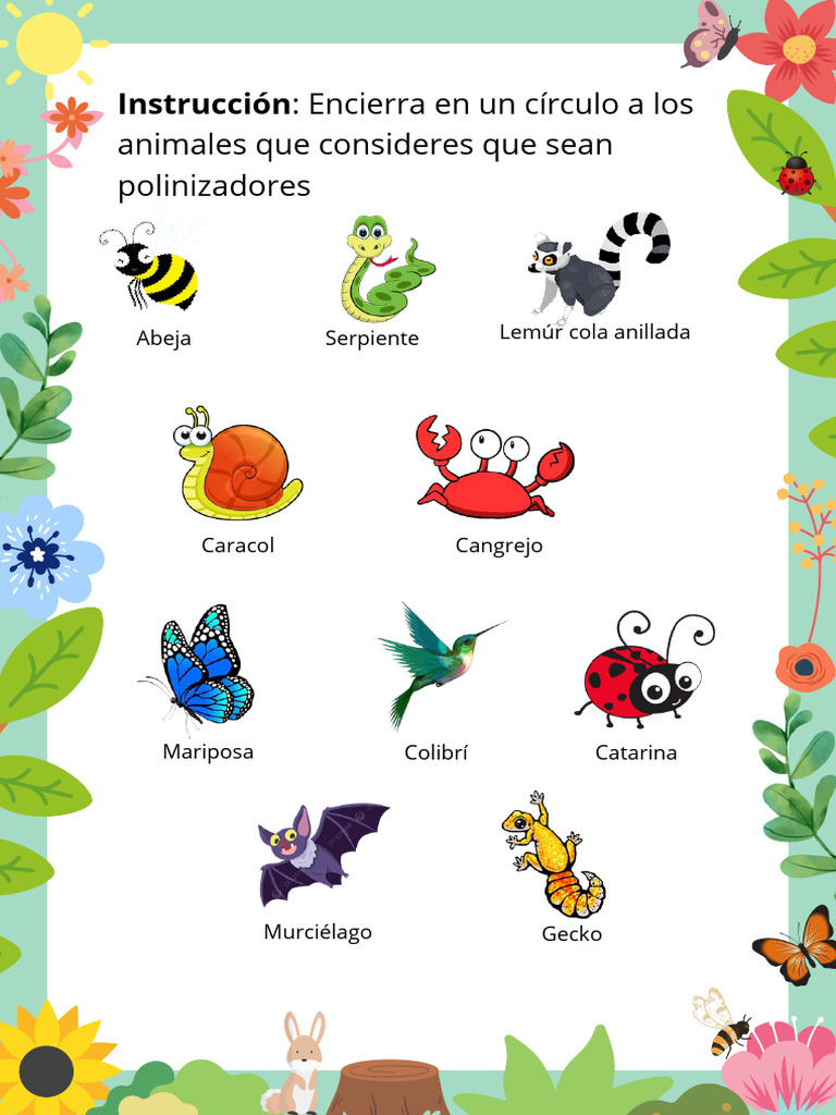 20 Animales Polinizadores Esenciales | PDF