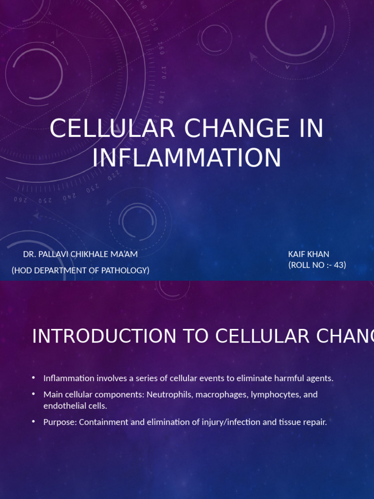 Cellular Changes in Inflammation Explained | PDF
