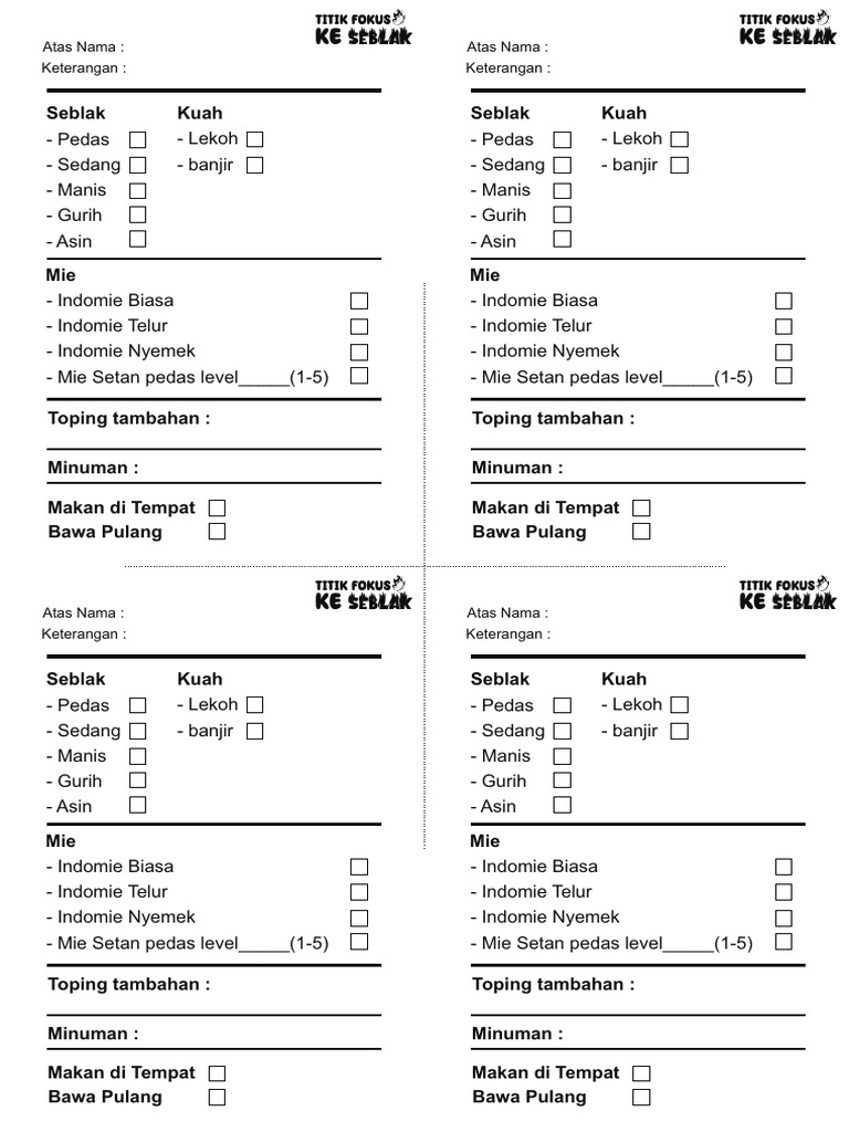 Contoh Nota Layout 4 | PDF