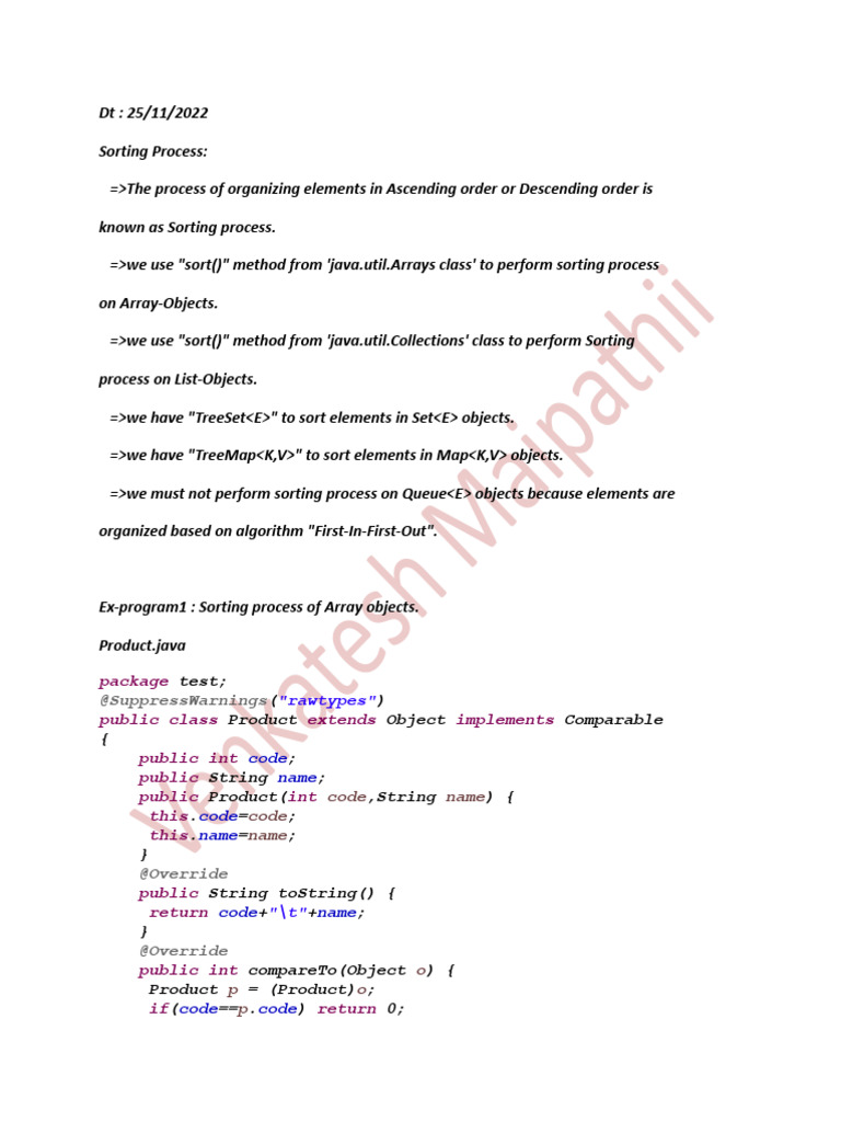 Class Running Notes 25th And 26th Nov Pdf Java Programming Language Integer Computer