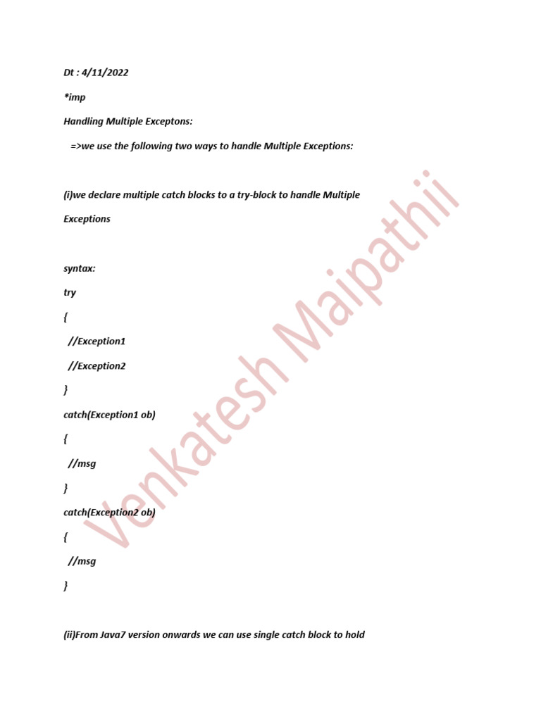 Class Running Notes 4th and 5th Nov | PDF | Computer Science | Software ...