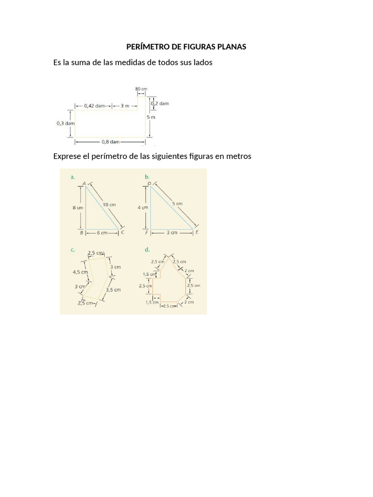 Perímetro de Figuras Planas | PDF