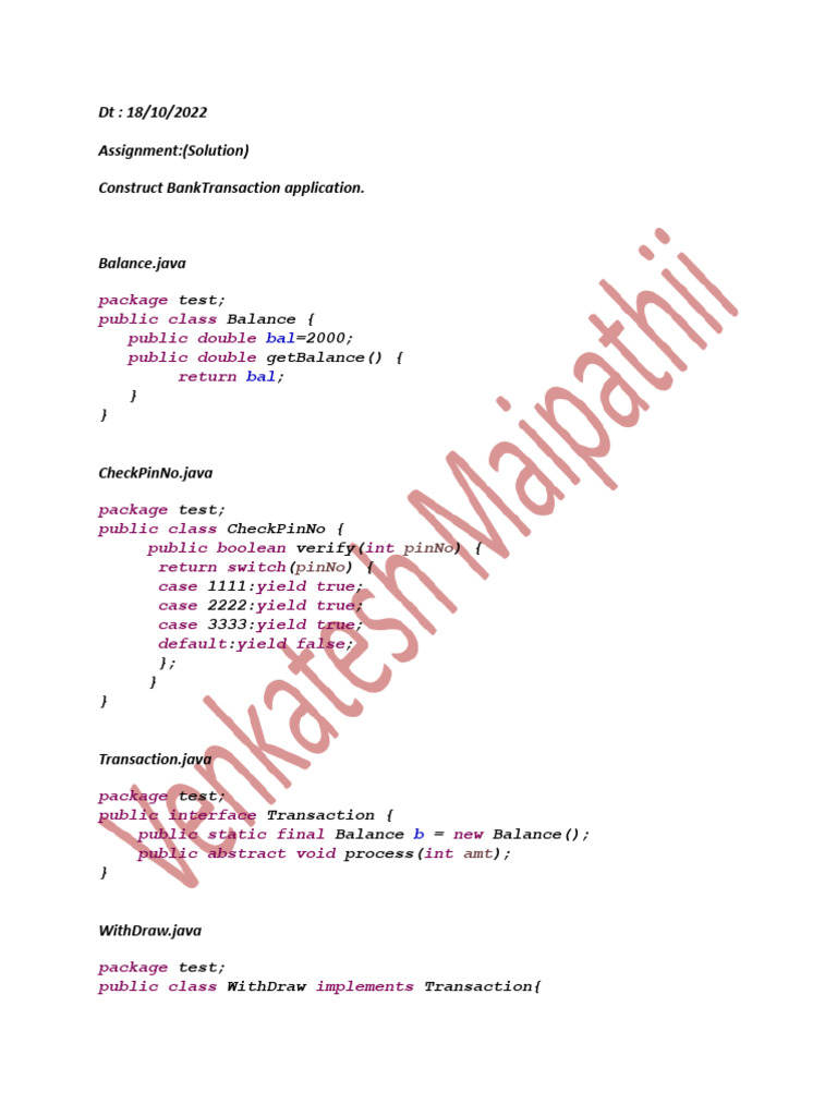 Class Running Notes 18th Oct Pdf Method Computer Programming Programming Paradigms