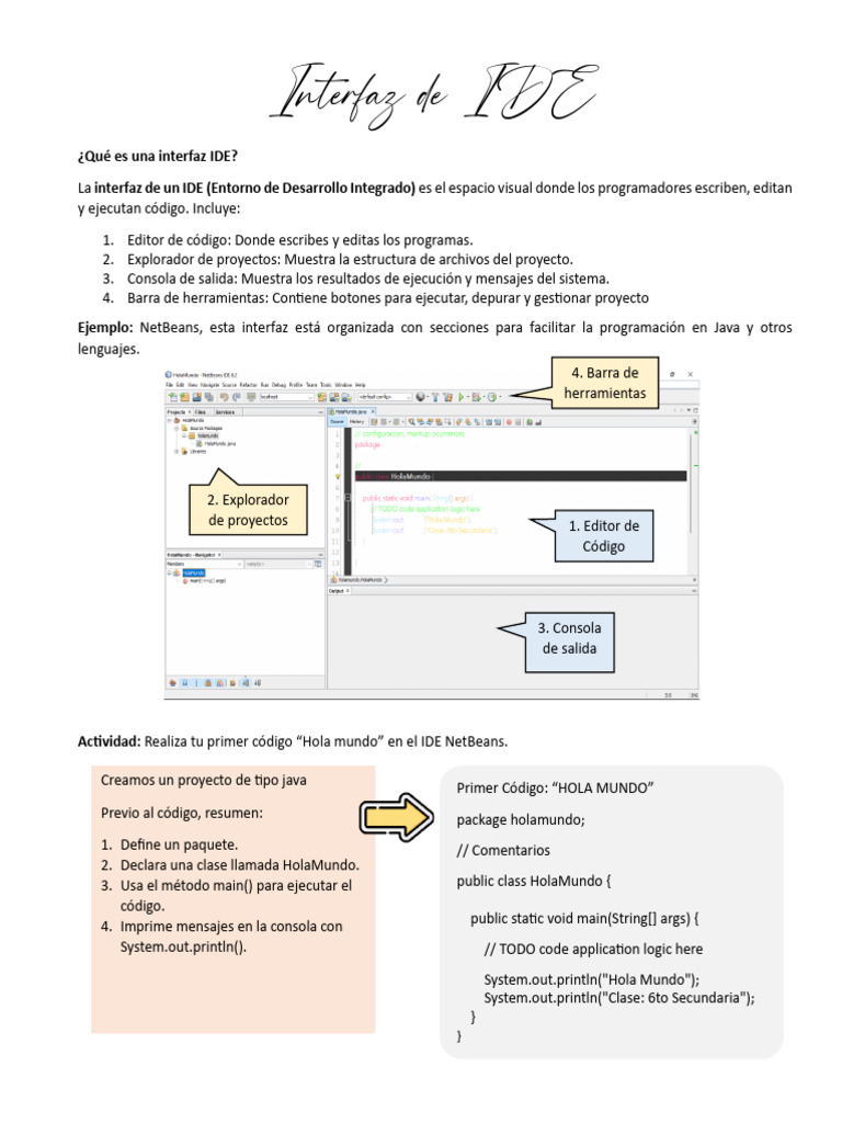 Interfaz de NetBeans | PDF