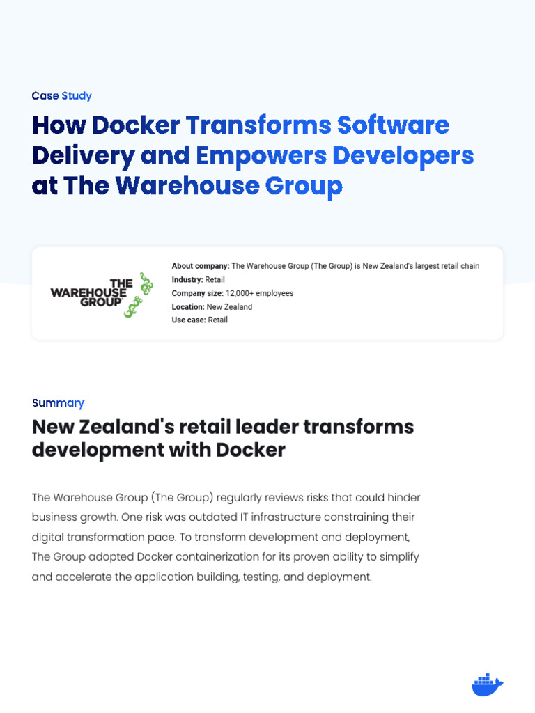 Docker's Impact on The Warehouse Group | PDF | Information Technology ...