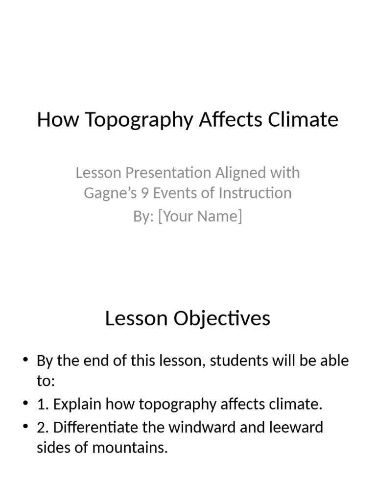 How Topography Affects Climate Lesson Plan | PDF | Rain | Precipitation