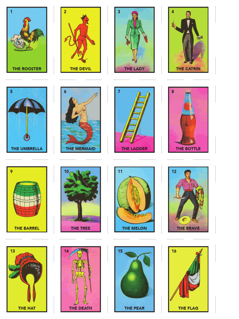 Mexican Lottery Card Symbols | PDF
