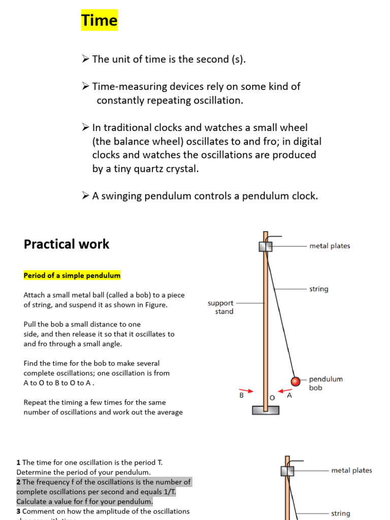 1.1 Measurement of Time - Simple Pendulum | PDF