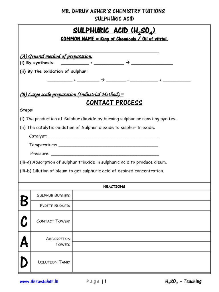 Safe Handling Of Concentrated H2so4 Pdf Sulfuric Acid Catalysis