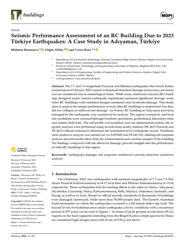 buildings-15-00521-v2 | PDF | Earthquakes | Seismology
