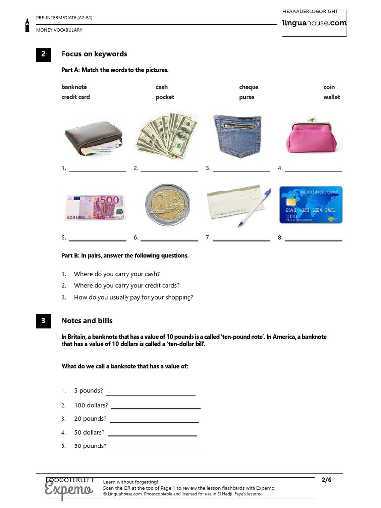 Money-Vocabulary 2025 | PDF