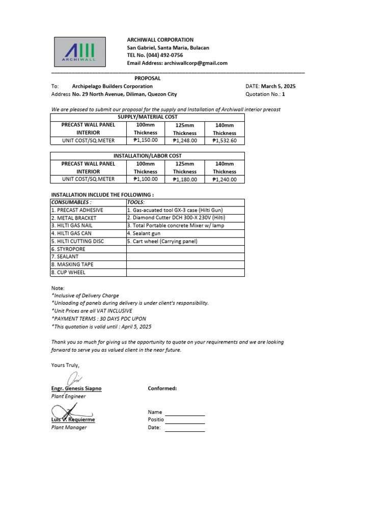 Archiwall Panel Proposal | PDF